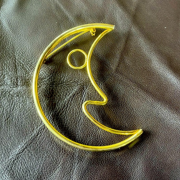 Jewelry | Circa 198s Half Moon Pin | Poshmark